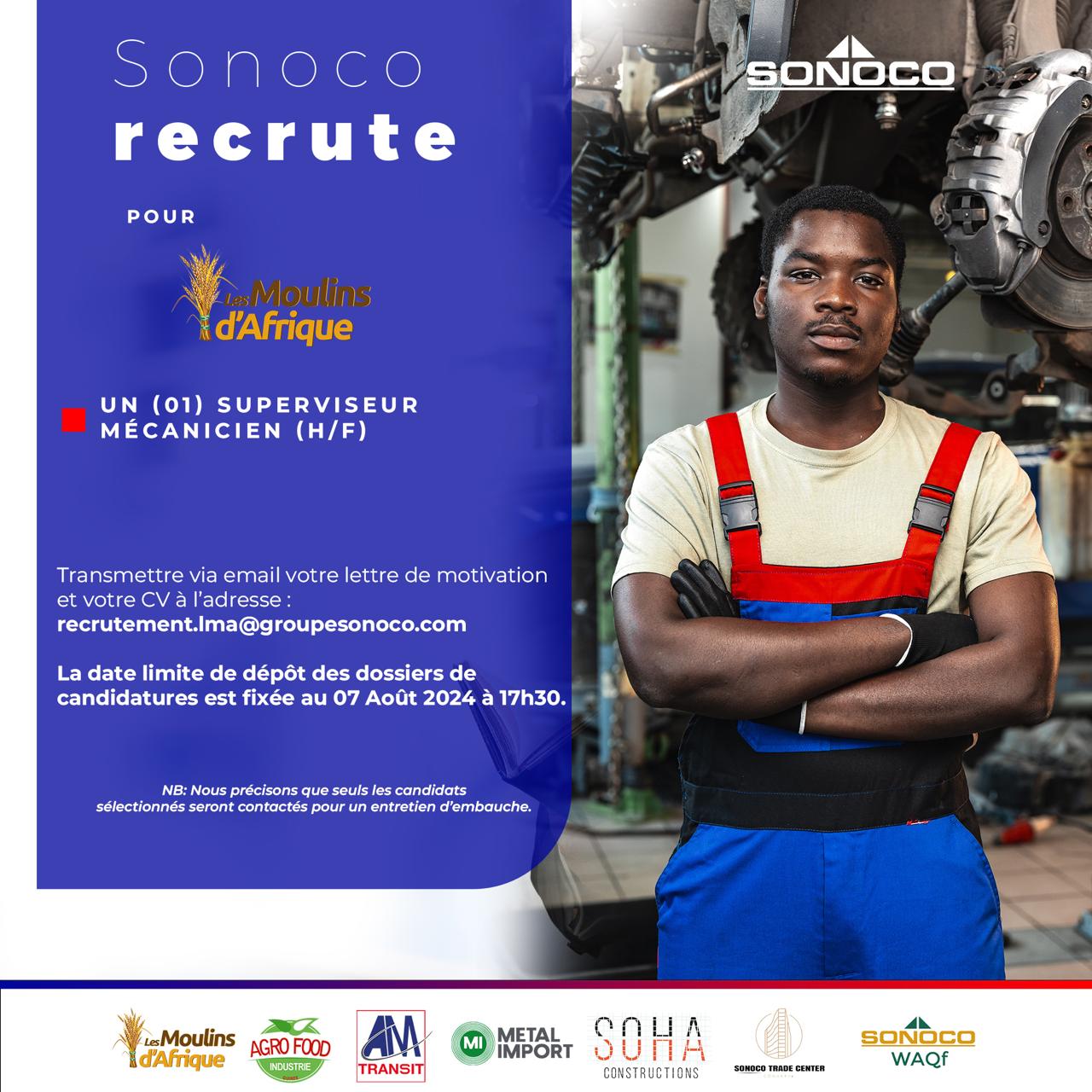Offre d’emploi – SONOCO